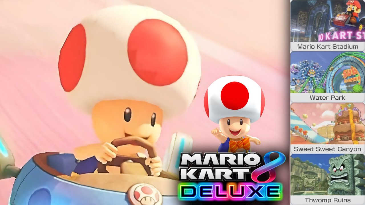 Mario Kart 8 Deluxe Toad Gameplay Mushroom Cup - YouTube