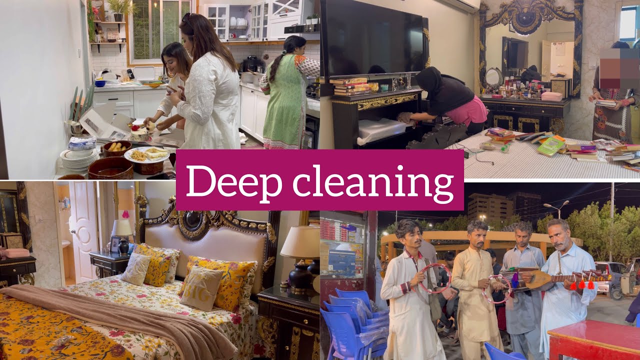Deep cleaning | More dawats | Anum and Junaid - YouTube