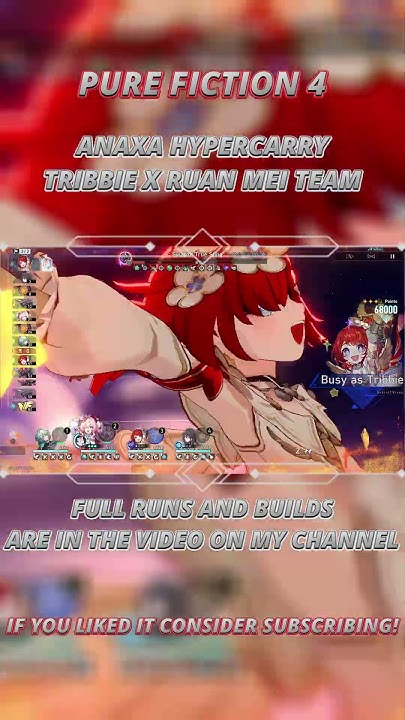 ANAXA HYPERCARRY X TRIBBIE PF 4 #honkaistarrail #honkaistarrailgameplay #hsr #f2p #purefiction ...