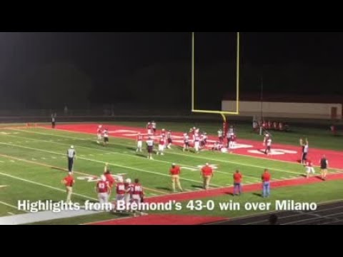 WATCH NOW: Highlights from Bremond’s 43-0 win over Milano - YouTube
