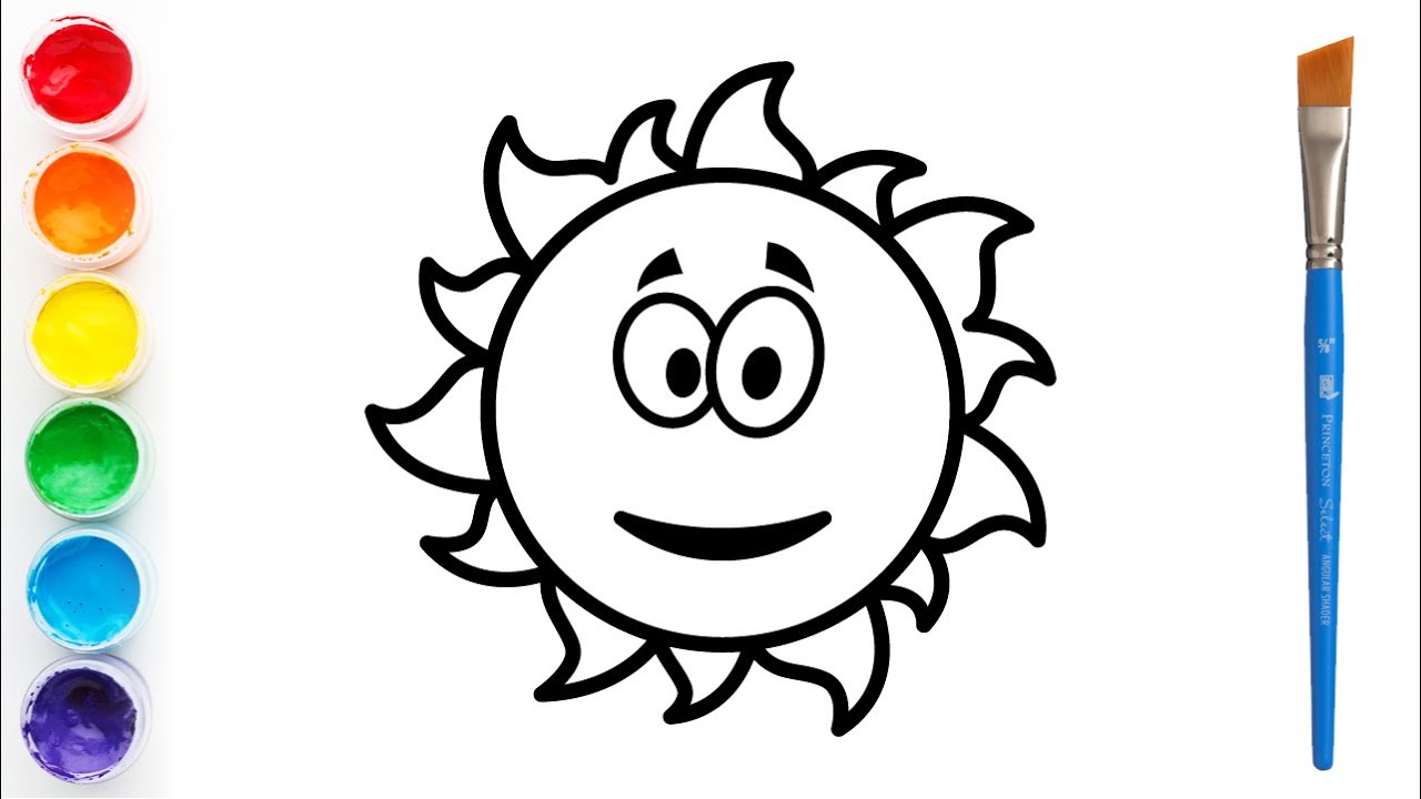 Sun Drawing, Painting & Coloring For Kids and Toddlers | Sun Draw # ...