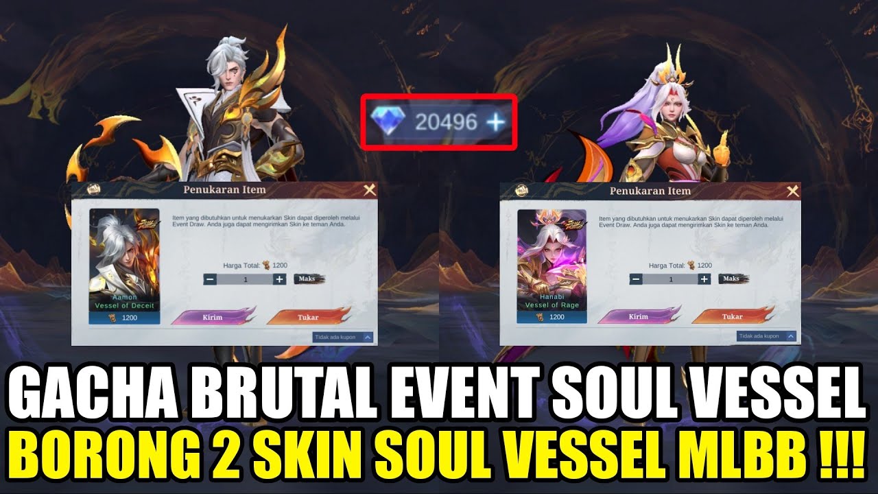 GACHA BRUTAL EVENT SOUL VESSEL MLBB ! HARGA SKIN SOUL VESSEL HANABI DAN ...