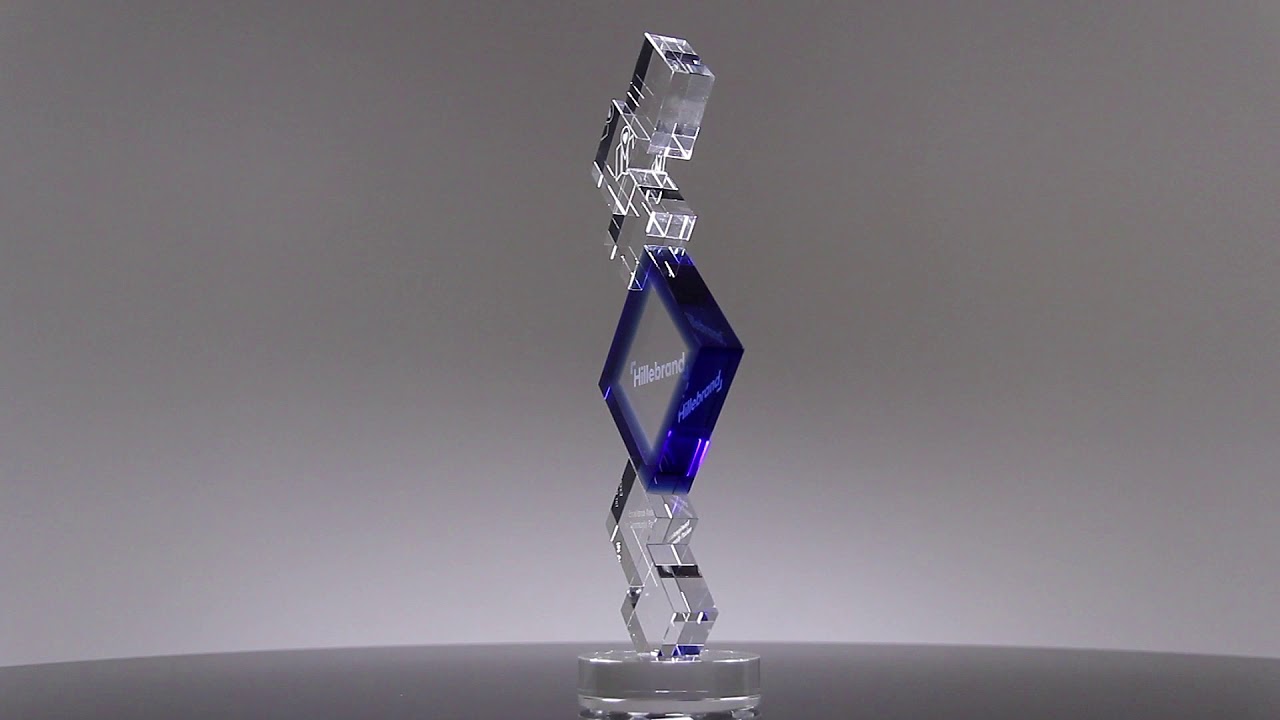 Building Blocks Crystal Trophy - YouTube