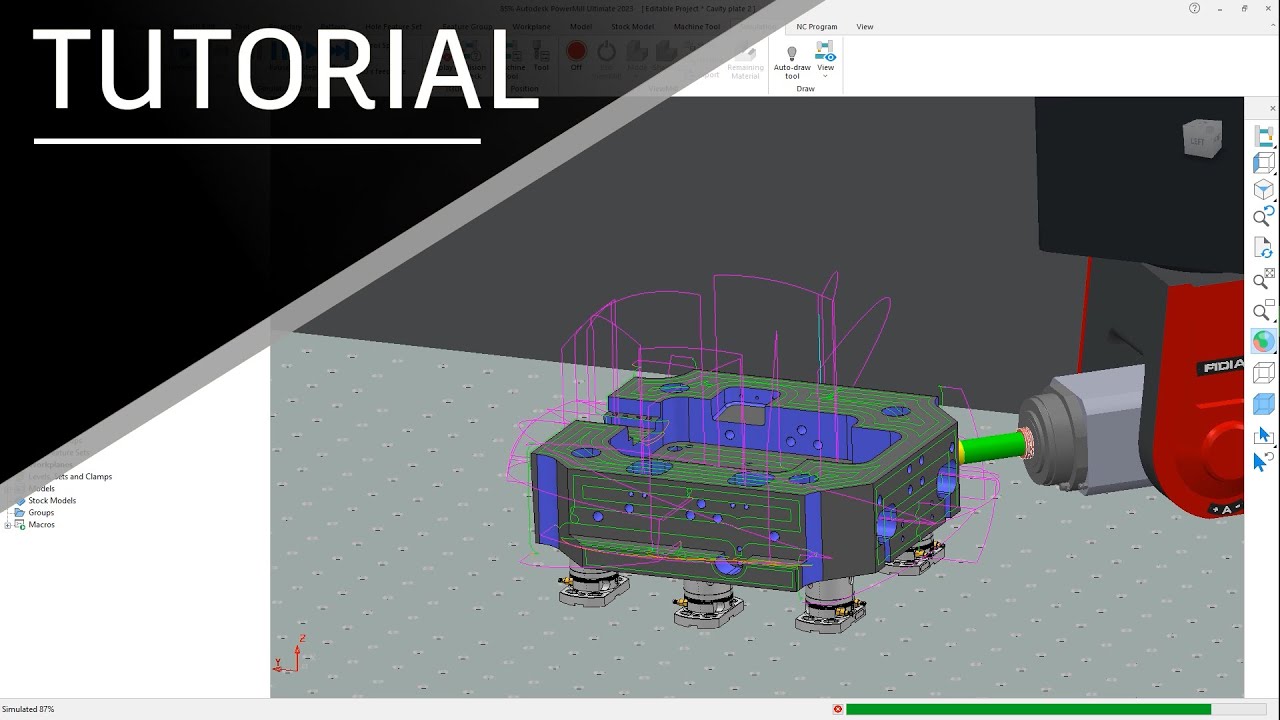 Inclined Flat Finishing Tutorial - Autodesk Fusion 360 with PowerMill ...