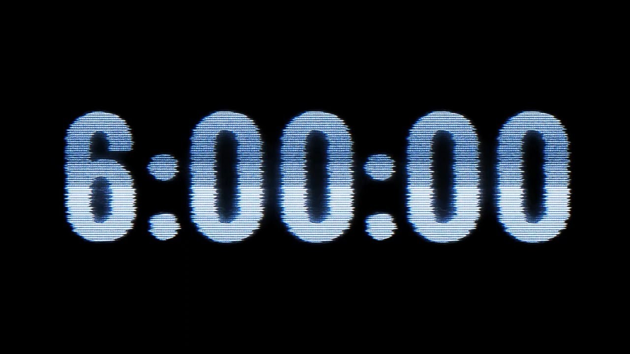6 Hour timer | 360 minutes timer | Old TV Glitch - YouTube
