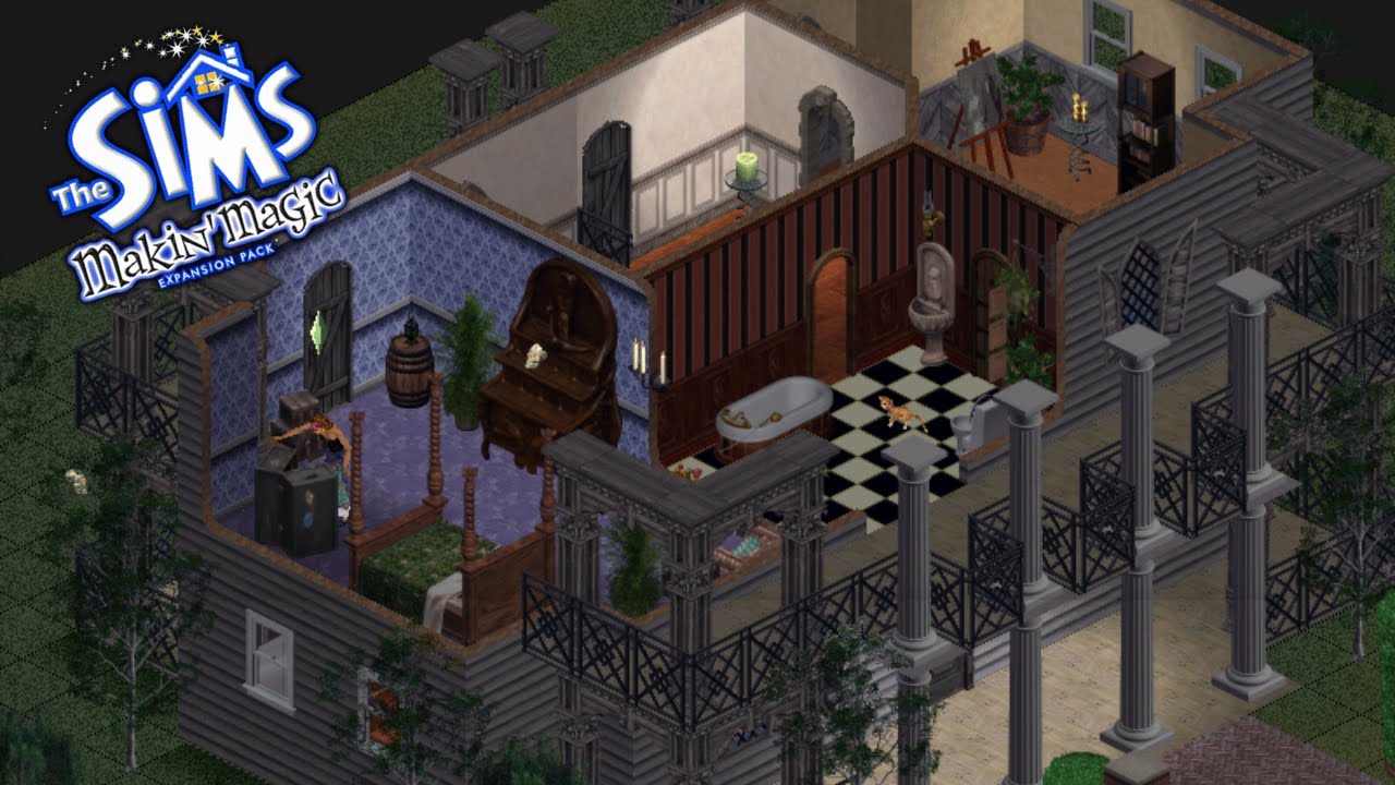 Renovating a house in Magic Town in Sims 1 (8x speed) - YouTube