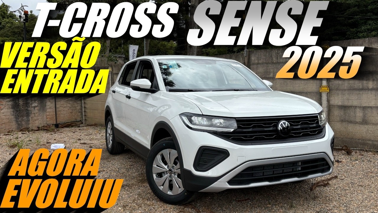 NOVO VW T-CROSS SENSE 2025 - A Nova versão de entrada do T CROSS 2025 ...