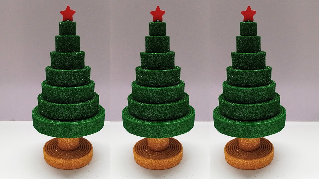 Christmas Tree Ideas | Glitter Foam Christmas Tree | Christmas ...