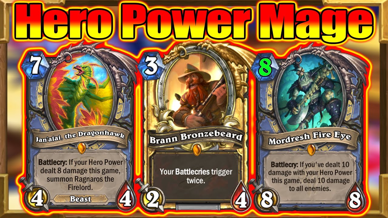 NEW HERO POWER MAGE! Double Battlecry Jan'alai & Mordresh | United in ...