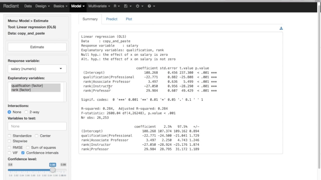 Radiant Tutorial: Construct and work with dummy variables - YouTube
