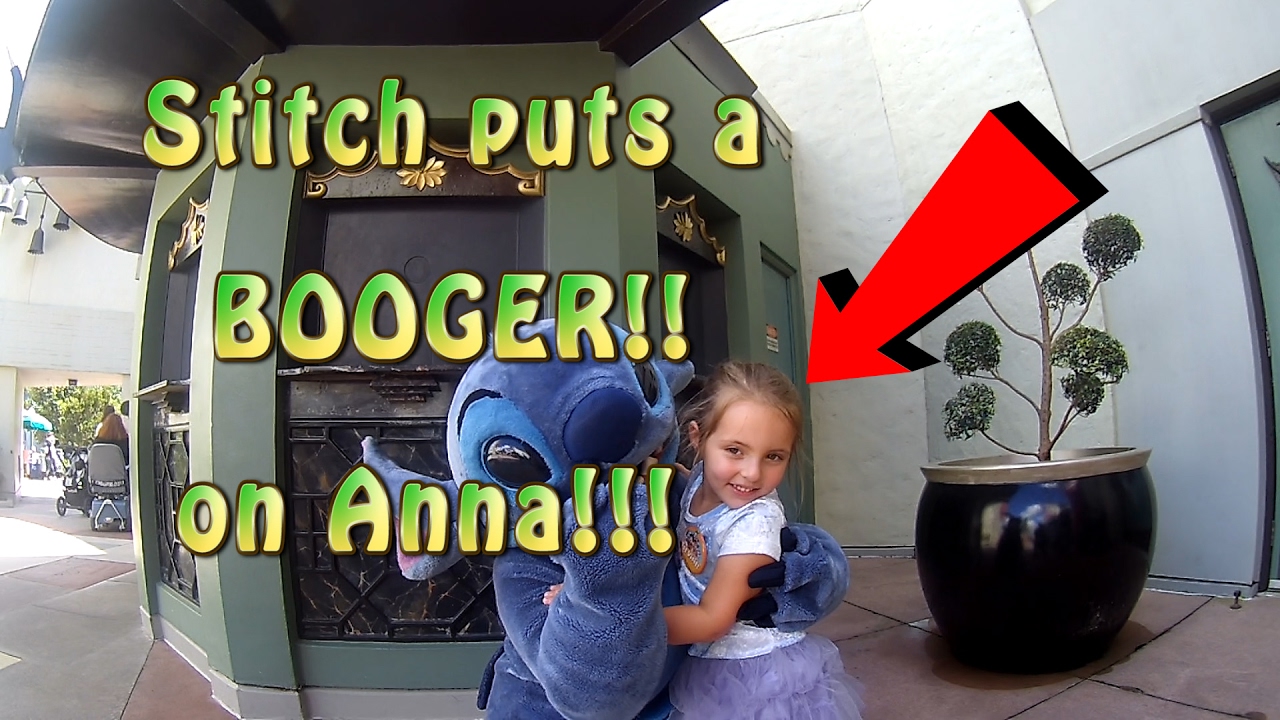 Stitch puts a Booger on Cute little girl! Anna's Planet - YouTube