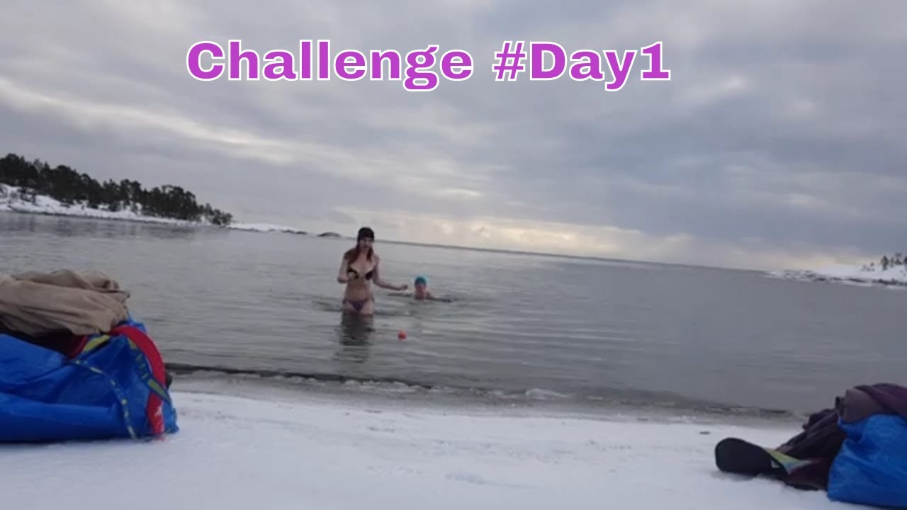 Challenge #Day 1 - Swimming in Winter in Cold Sea Every Day During ...