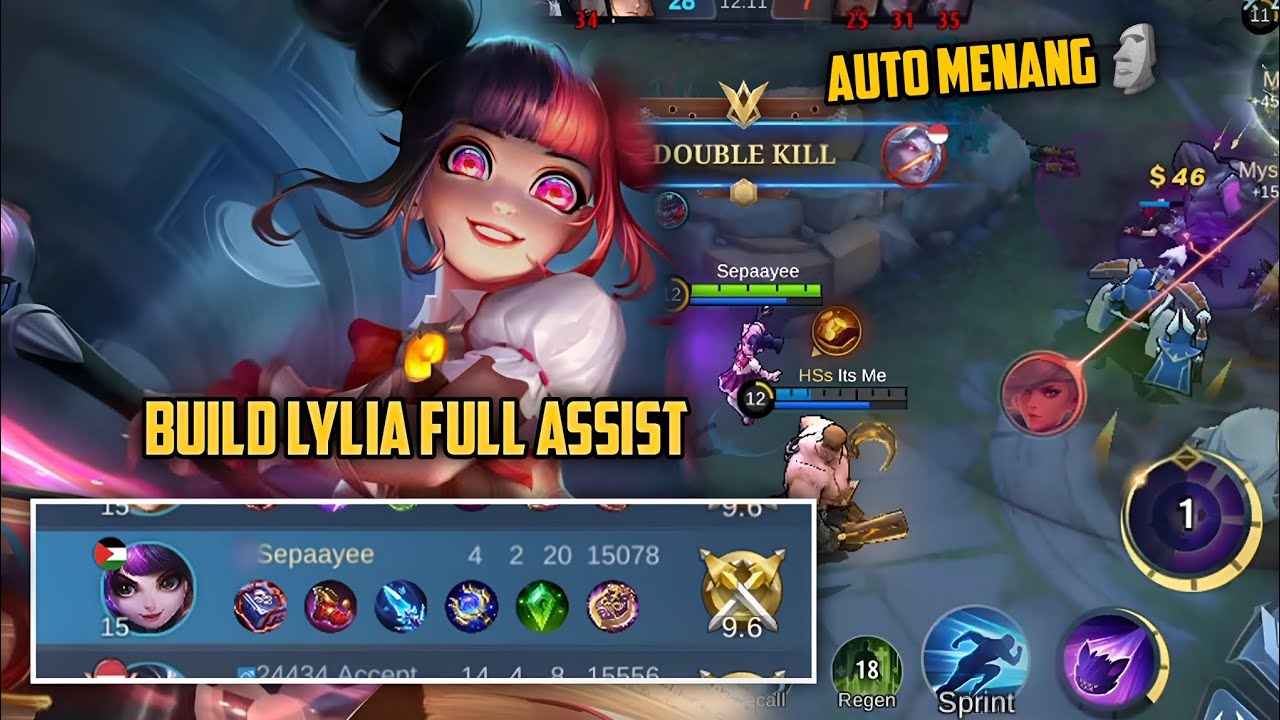 BUILD LYLIA FULL ASSIST, AUTO WIN - Mobile Legends - YouTube