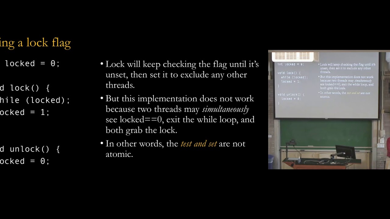 EECS-343 Lecture 11: Implementing Locks - YouTube
