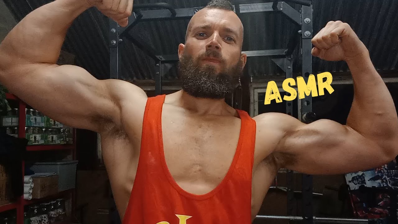 ASMR Watch Me Workout Back & Biceps (No Talking) With ASMR Gum Chewing ...