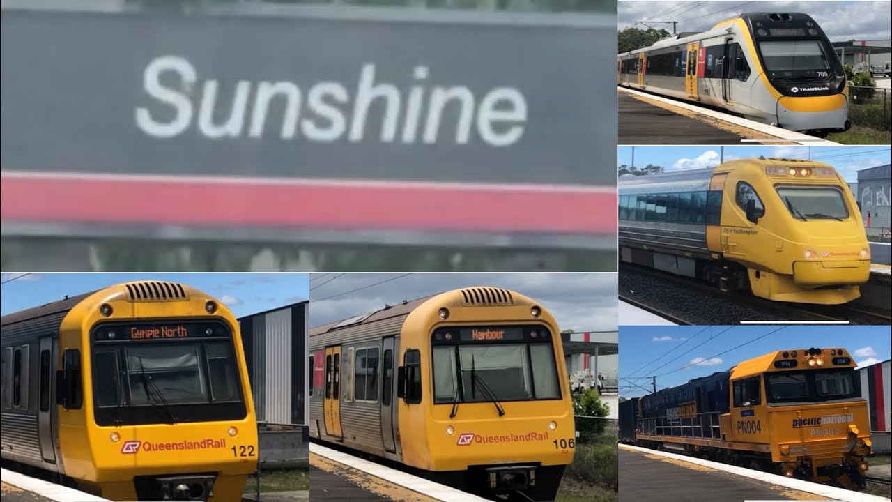 Queensland Rail: QR Trains at Sunshine Station - YouTube