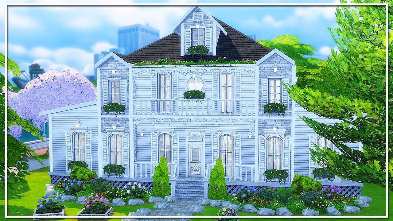 THE SIMS 4 | BUILD | COLONIAL HOME - YouTube