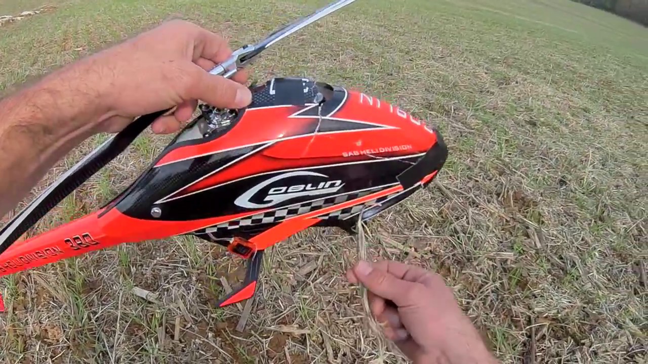 SAB Goblin 380 Fall Flight In The Fields - YouTube