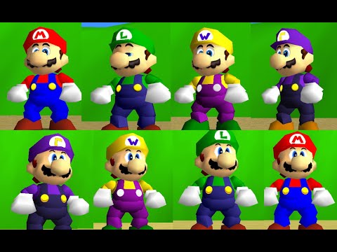 Green/Yellow/Purple Mario for Super Mario 64 PC Port (Mod) - YouTube