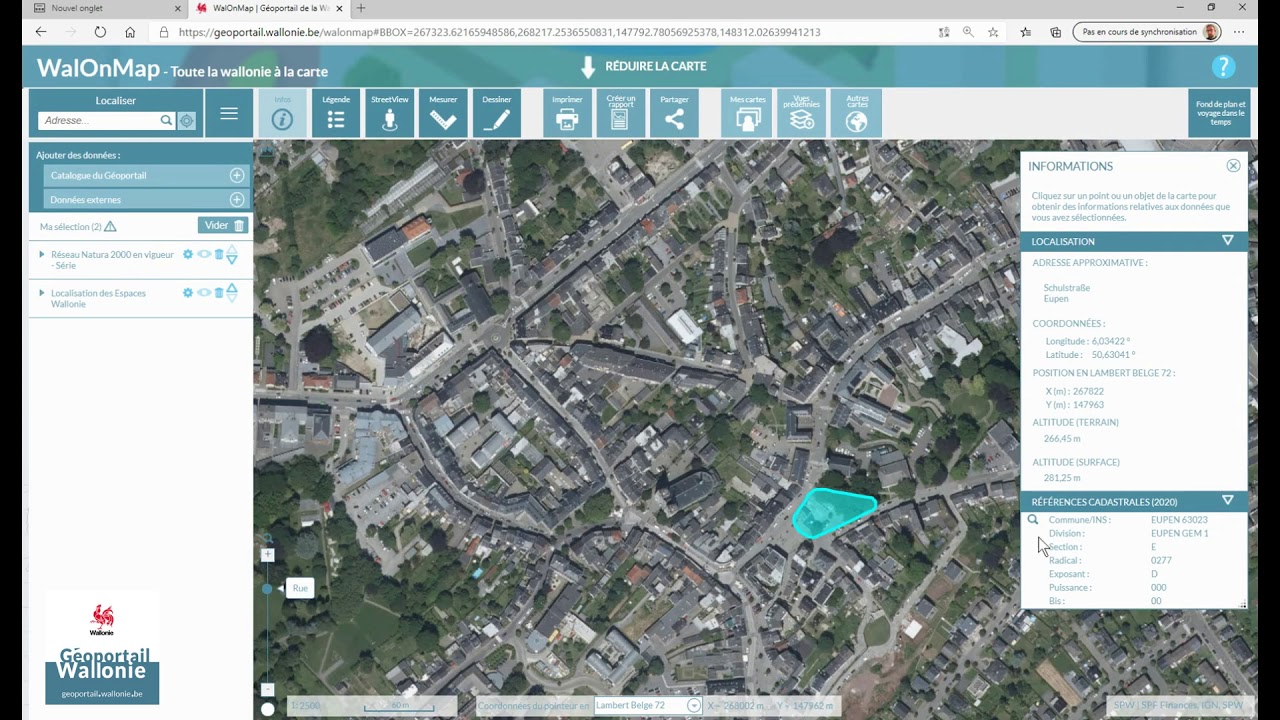WalOnMap Comment interroger la carte et ses données ? - YouTube