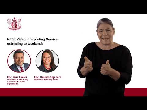 NZSL Video Interpreting Service Extending to weekends - YouTube