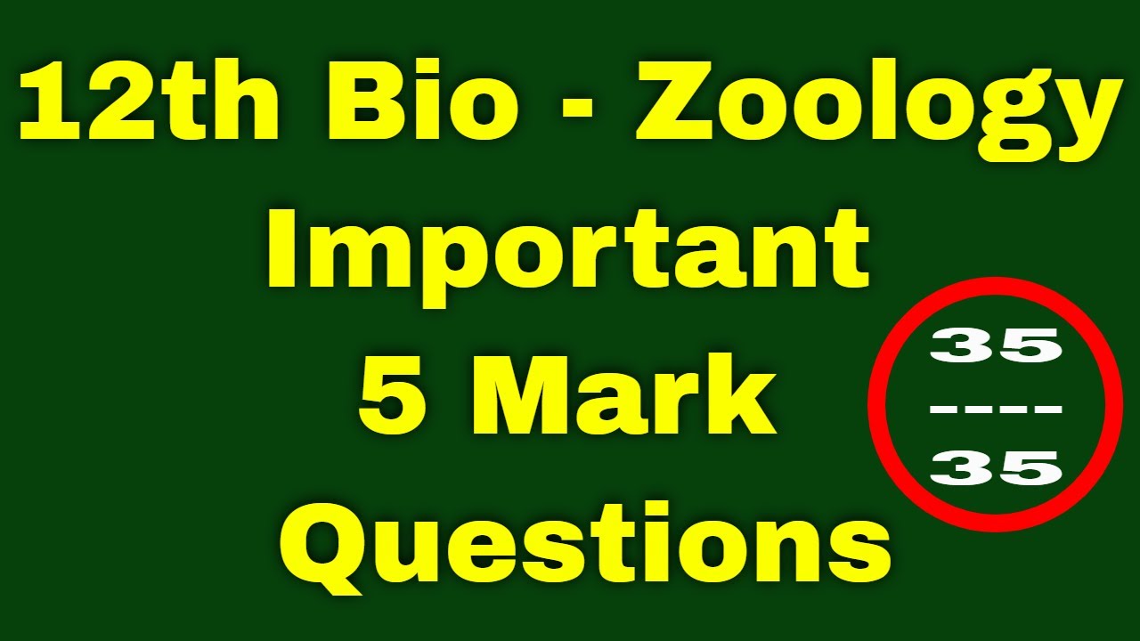 12th Bio Zoology Important 5 Mark Questions Biology Centum Tips 12th-bio-zoology-important-5-mark-questions-biology-centum-tips