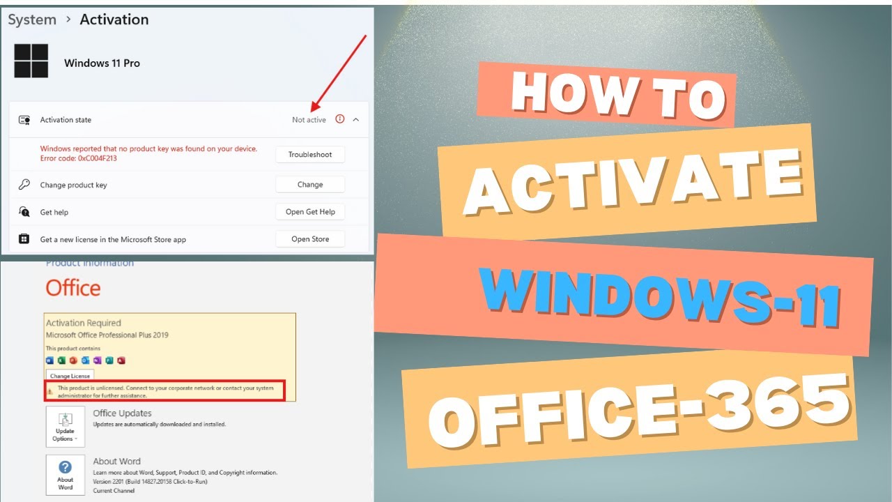 Windows 10/11 and Office 365 Activation , FREE . How to activate win-11 ...