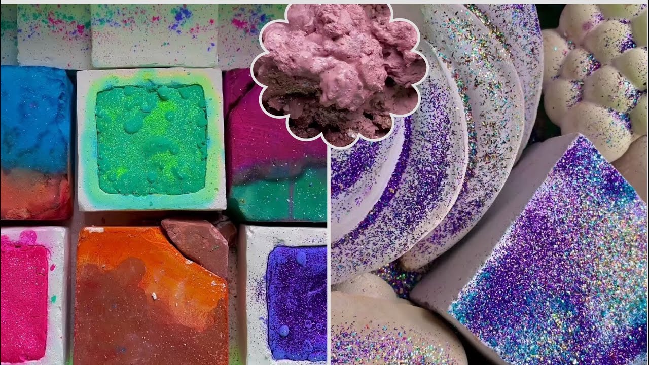 Gym Chalk Life Cycle 💜 Dyed Gym Chalk 💜 Cornstarch Crunchies 💣 💜 ...