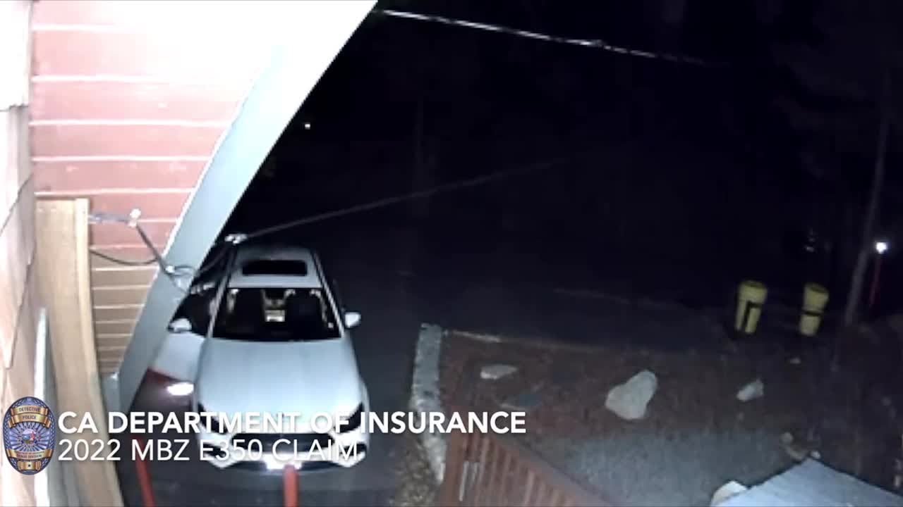 Scammer wearing bear costume pretends to destroy car - YouTube