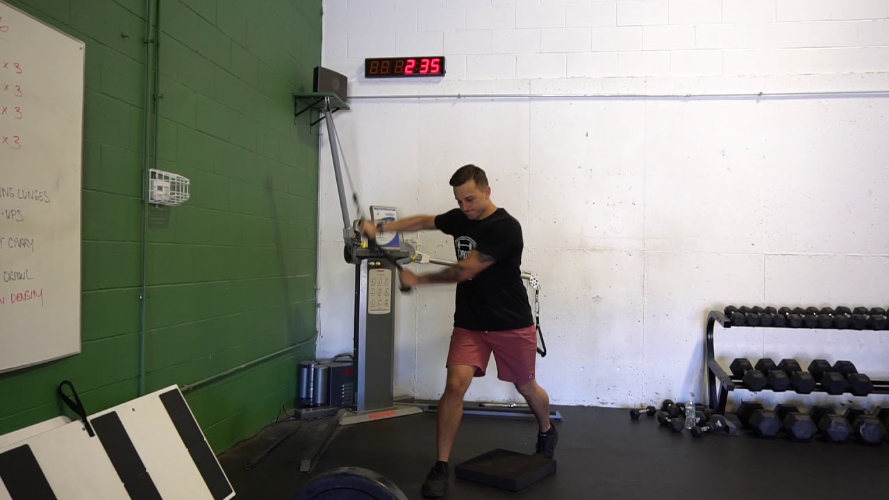 Keiser Split Stance Chops - YouTube