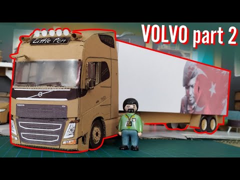 Kartondan Volvo Tır Dorsesi Yapımı / How To Make Truck Trailer / DIY /kendinyap maket tır /handmade