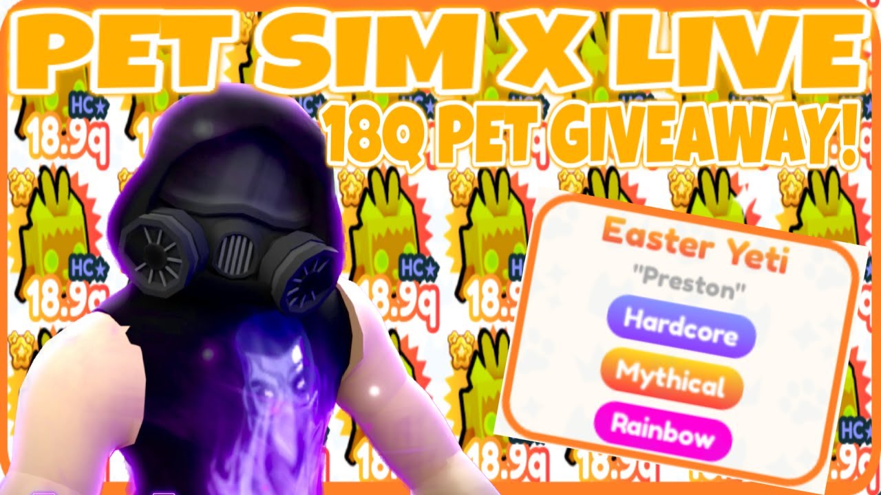 Live Pet Sim X Live! HC Pet giveaway (Roblox) - YouTube
