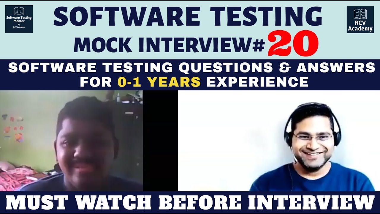 Manual Testing Mock Interview for 0-1 Years Experience - Software ...