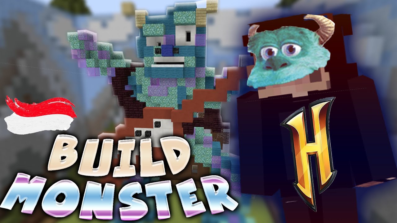 CARA MEMBUAT MONSTER DI BUILD BATTLE - BUILD BATTLE INDONESIA - YouTube