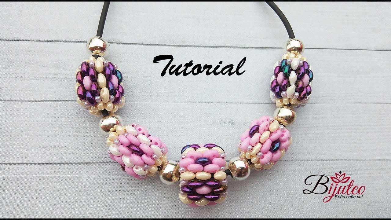 Beaded Beads Necklace - Tutorial - YouTube