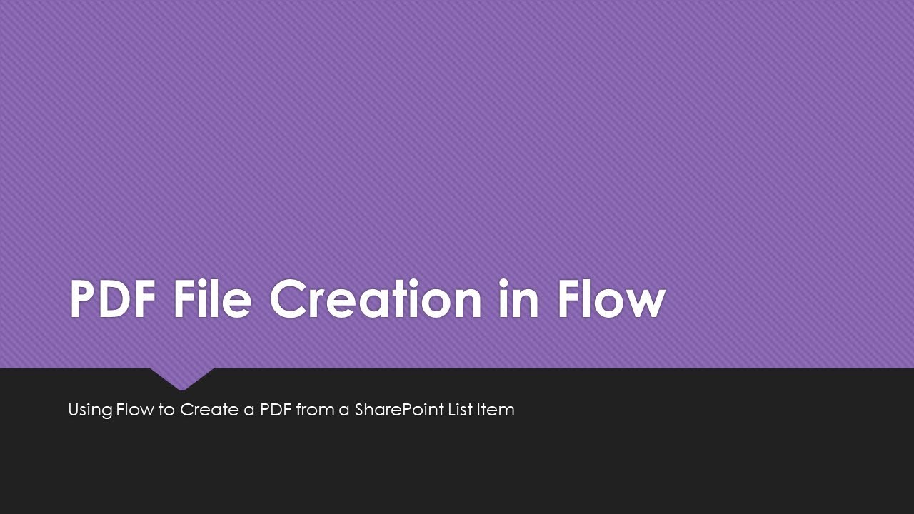 Generate a PDF from Microsoft Flow - YouTube