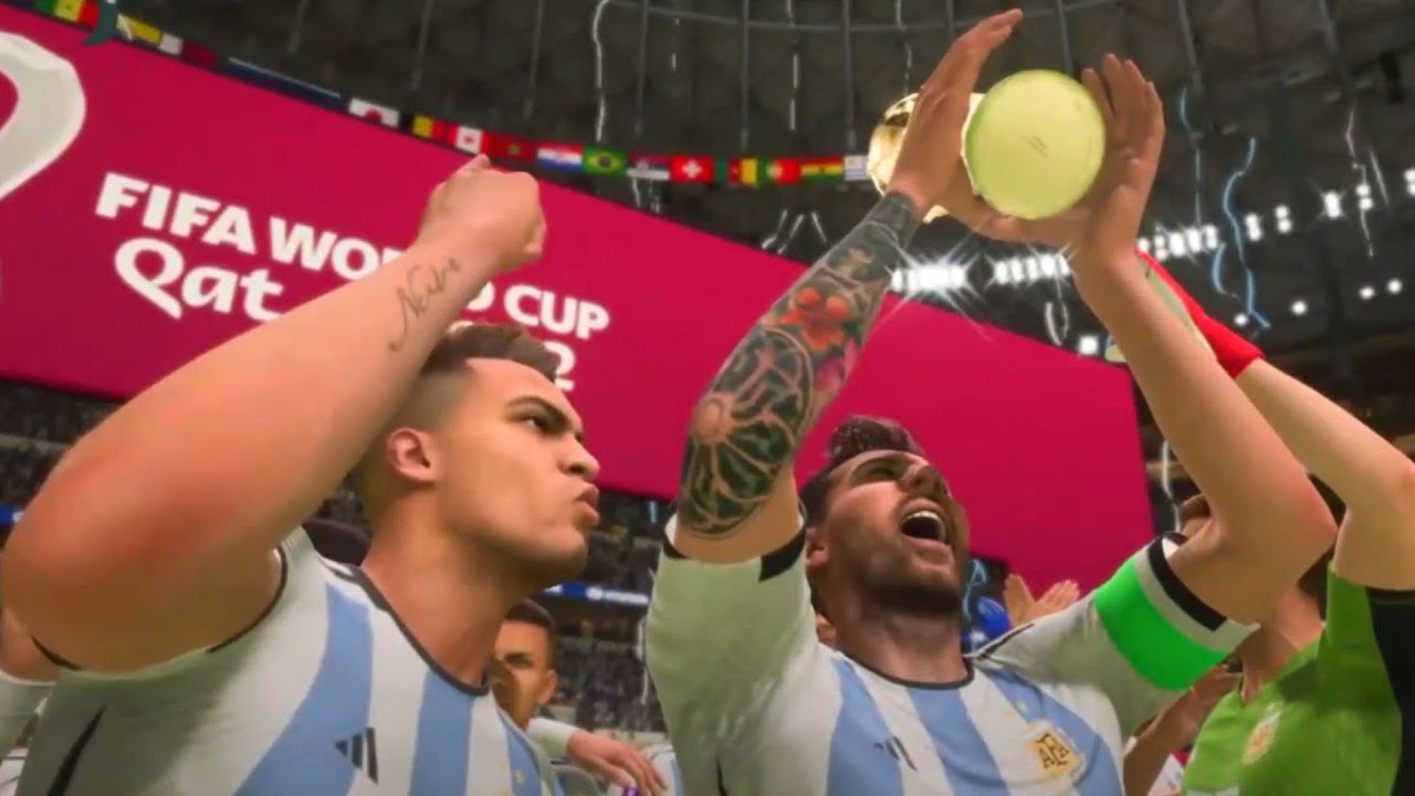 MESSI LIFTING THE WORLD CUP - YouTube