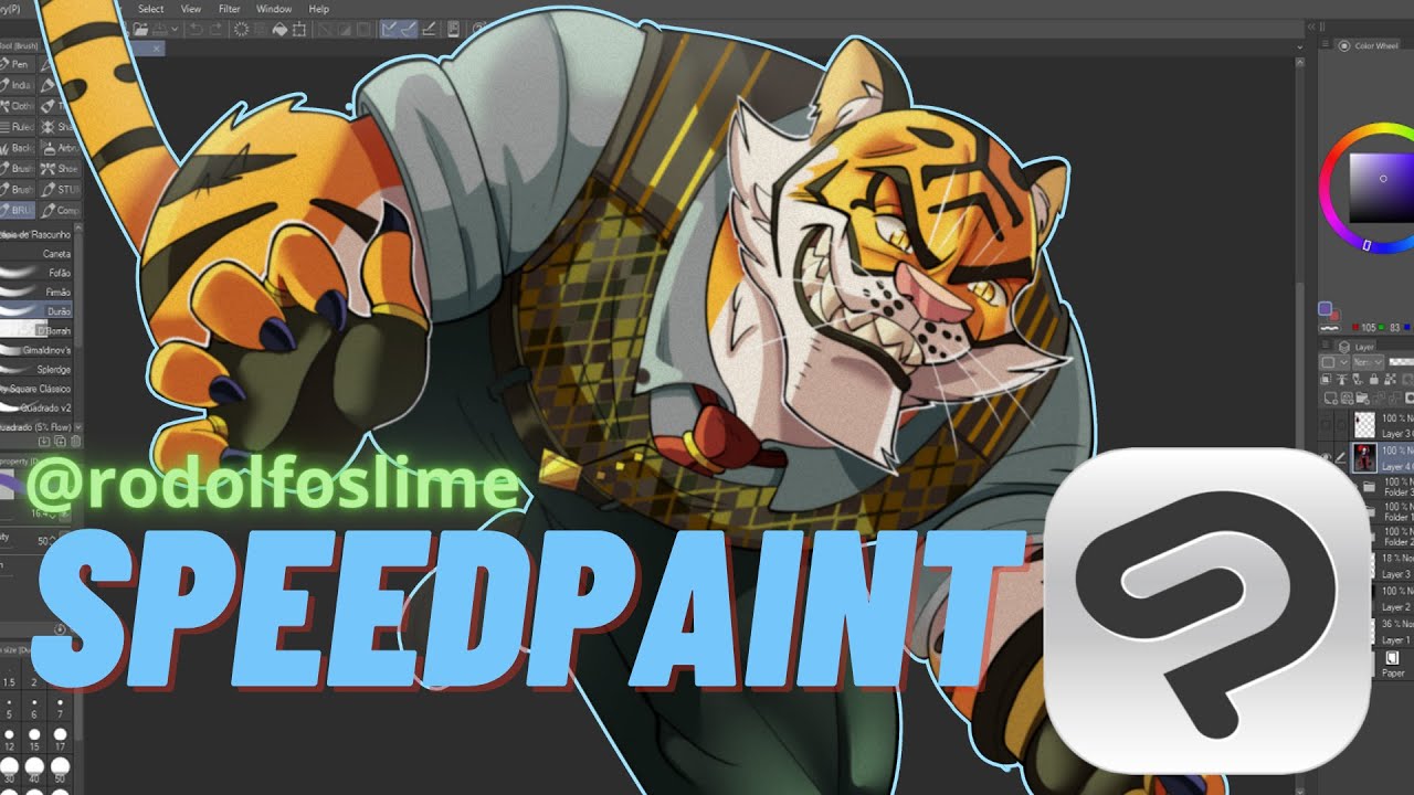 SPEEDPAINT 🎨 ️ Sketching Fortnite's Oscar the Tiger skin 🐅🕹️ 【Clip ...