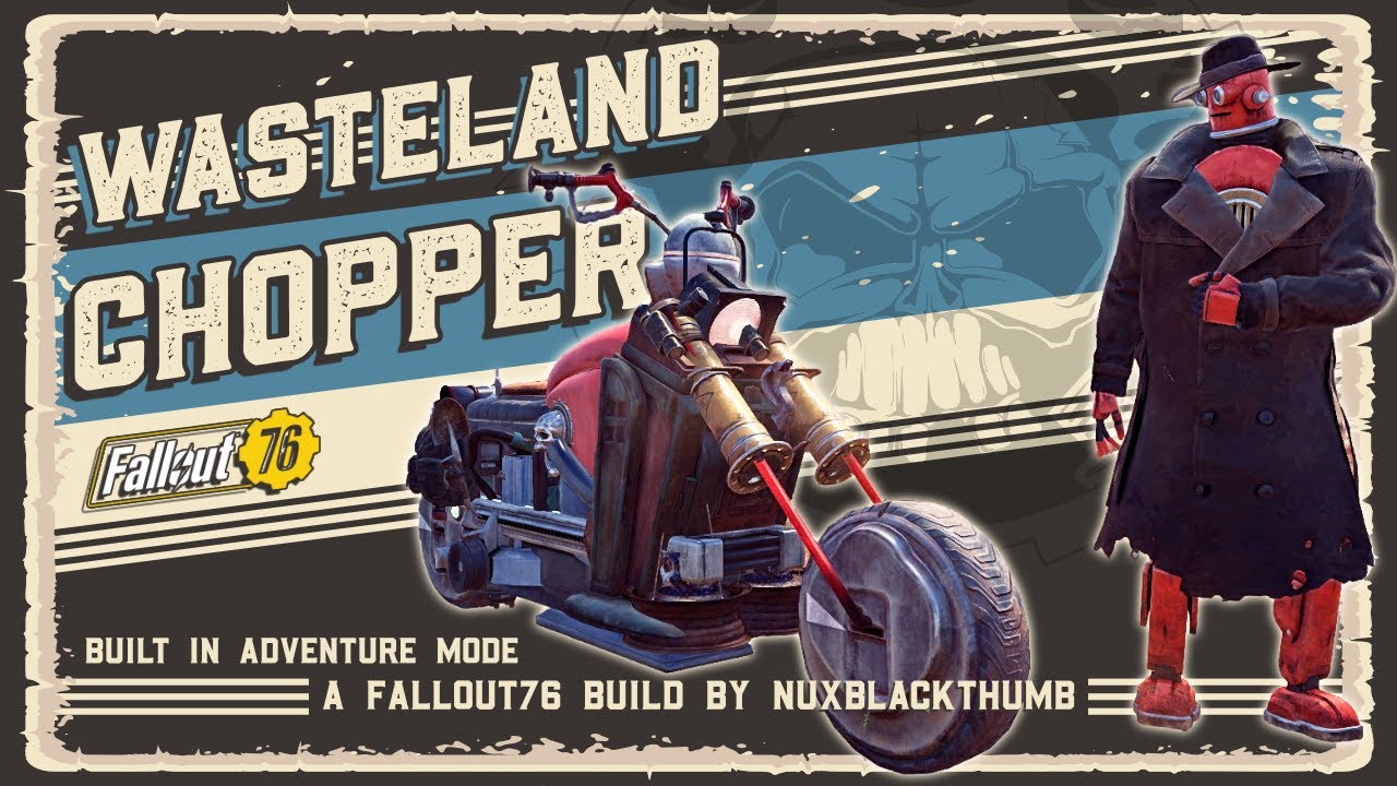 Fallout 76 Camp Build - Wasteland Chopper Motorcycle (Adventure Mode ...