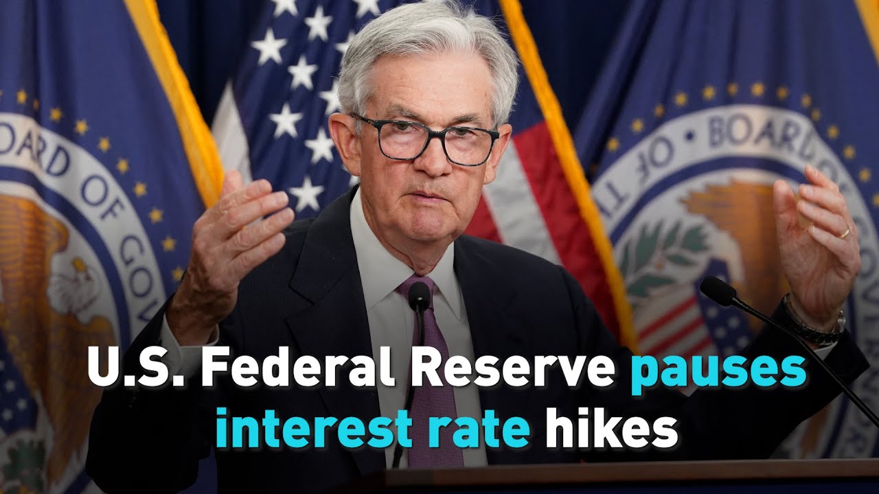 U.S. Federal Reserve pauses interest rate hikes - YouTube