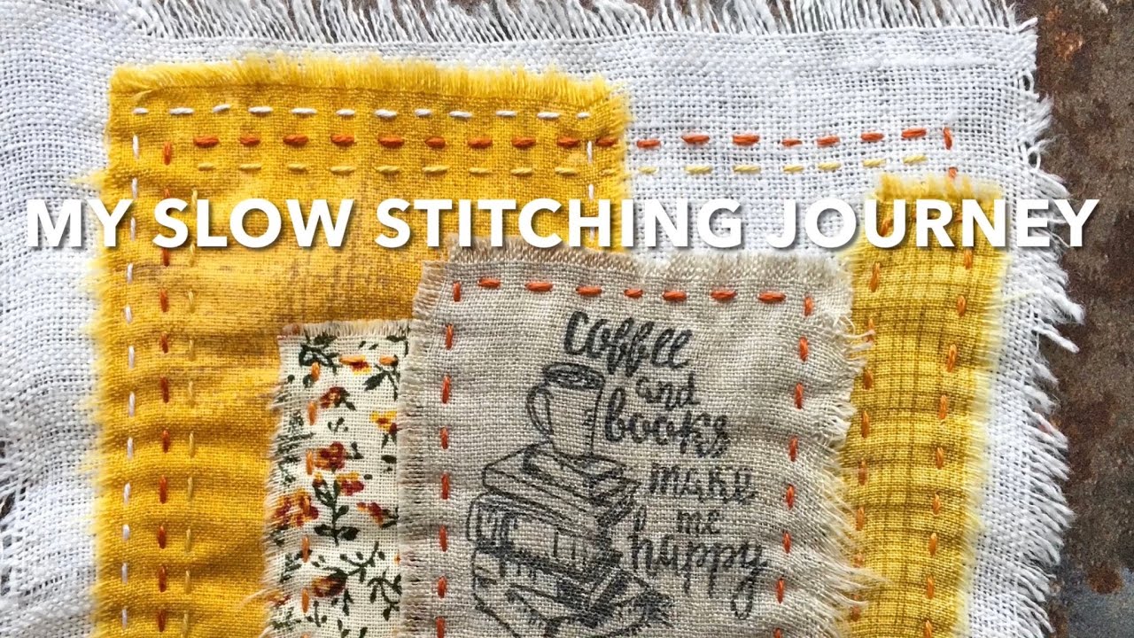 My SLOW STITCHING journey PART 5 // mindful sewing with fabric scraps ...