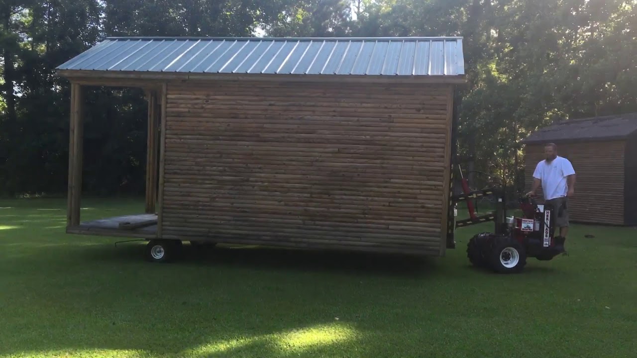 Moving Shed With Mule - YouTube