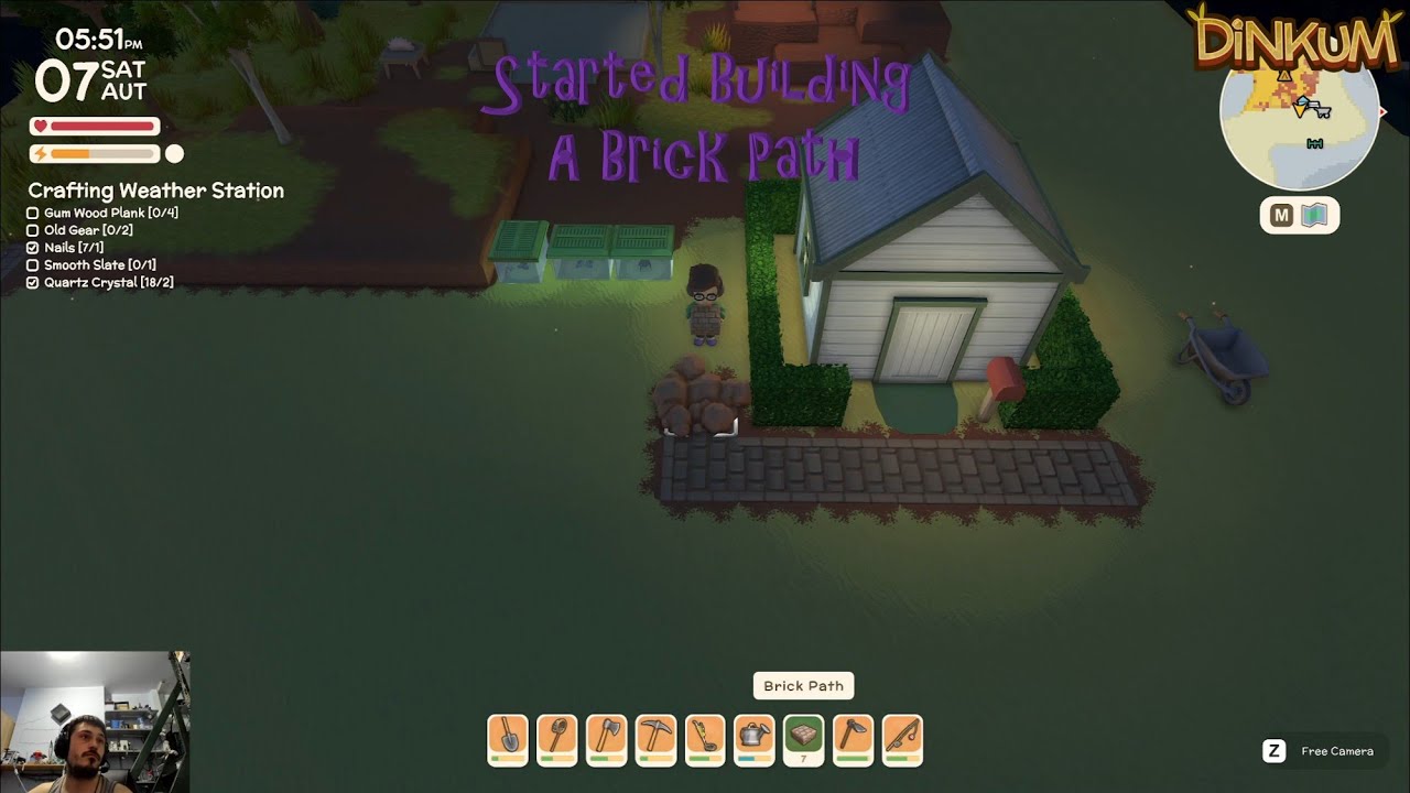 Dinkum Started Building A Brick Path - YouTube