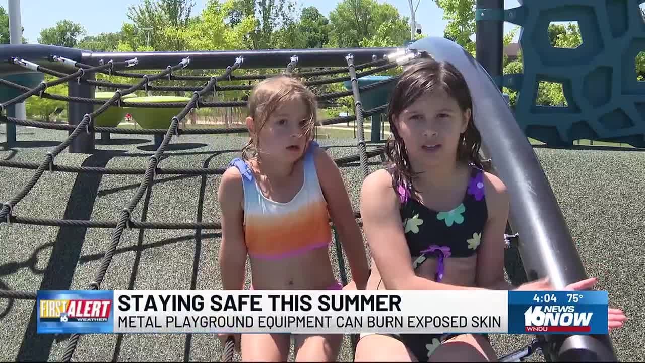 Heat Safety: Playground equipment can burn exposed skin - YouTube