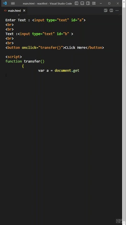Javascript Copy One Textbox Value To Another Javascripttutorials Html Html5 Html Youtube