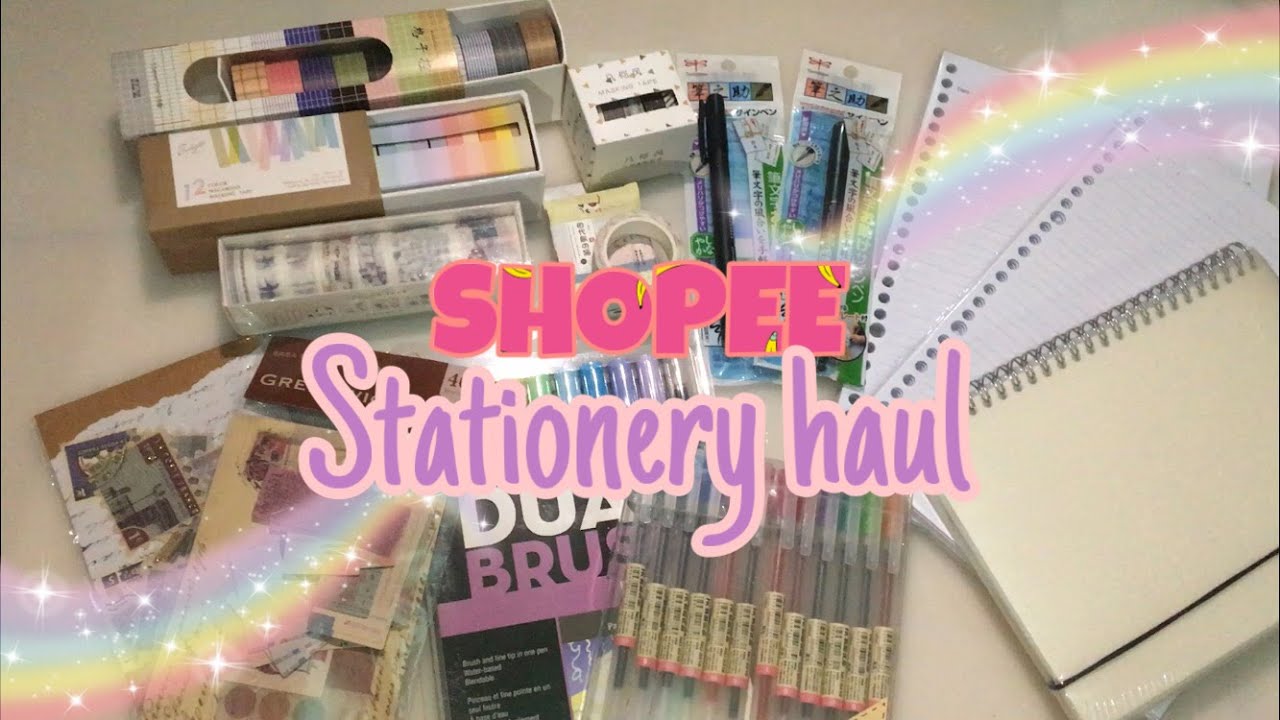 Shopee Stationery Haul 🌈 - YouTube