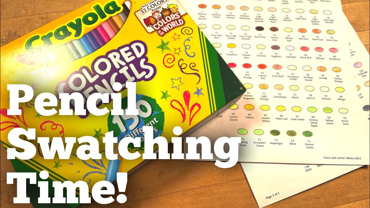 Swatching Crayola Colored Pencils - YouTube