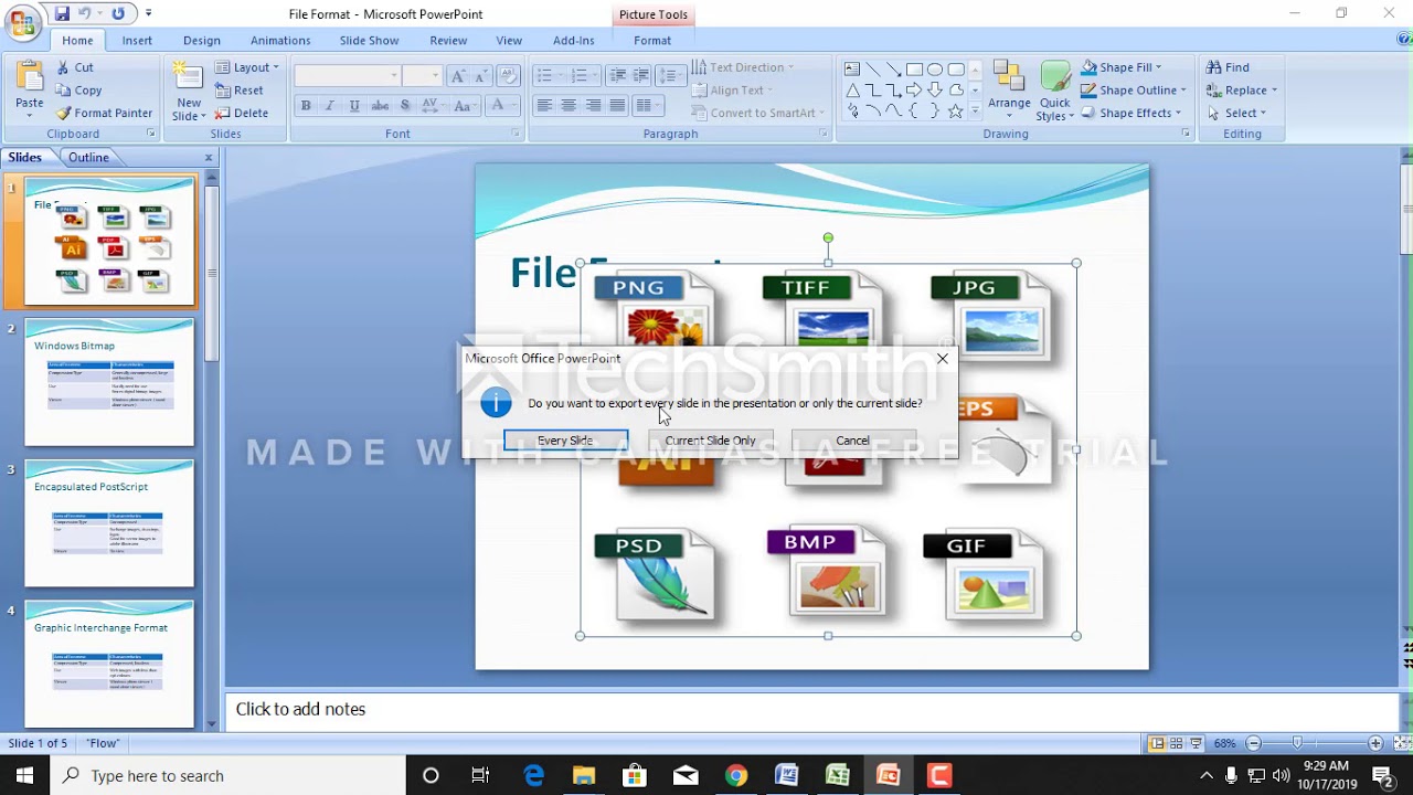 How to save PowerPoint into JPEG Interchange File Format - YouTube