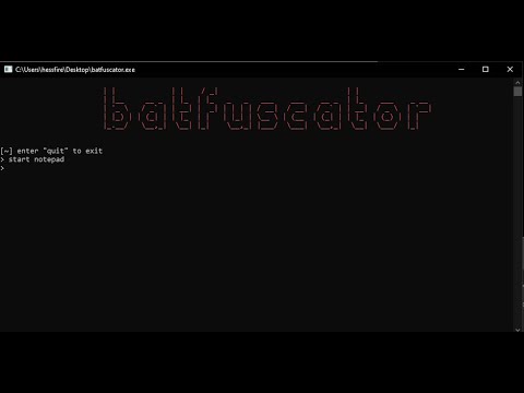 batfuscator - small obfuscator for Batch code that i have made - YouTube