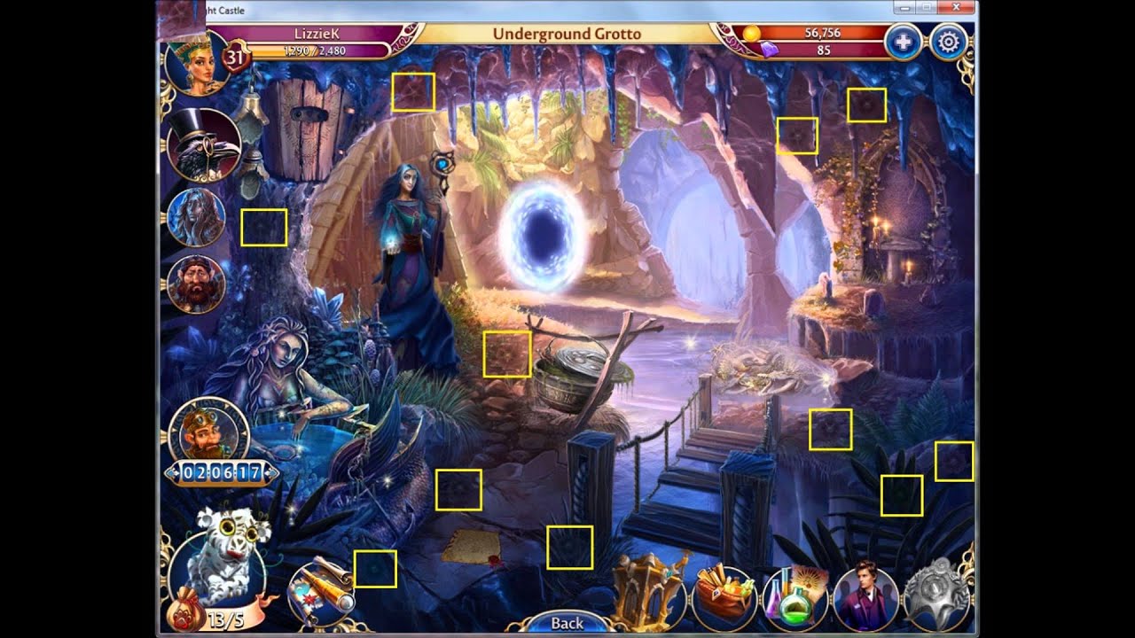 Midnight Castle Underground Grotto morphing flowers - YouTube